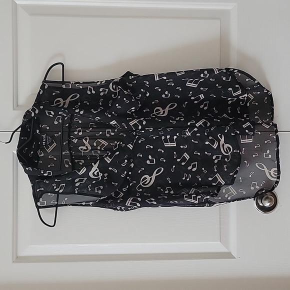 Wet Seal | Tops | Sheer Music Note Top | Poshmark